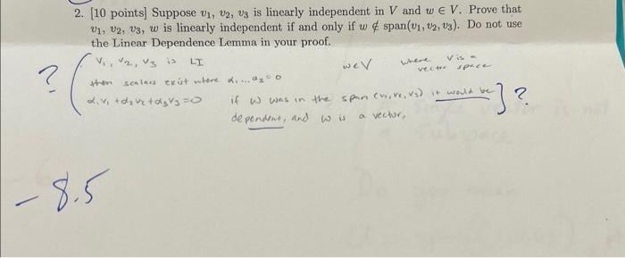 Solved linear algebra #2please help me correct what i did | Chegg.com