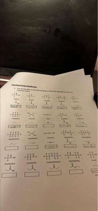 Solved Functional Group Identification HO . " H-с-с-OH Use | Chegg.com