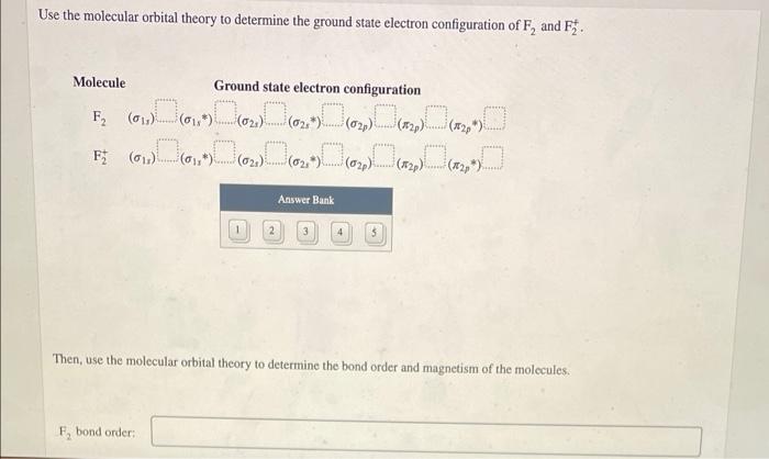 [Solved]: Use the molecular orbital theory to determine the