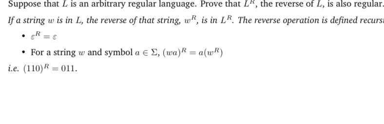 Solved Suppose that L ﻿is an arbitrary regular language. | Chegg.com