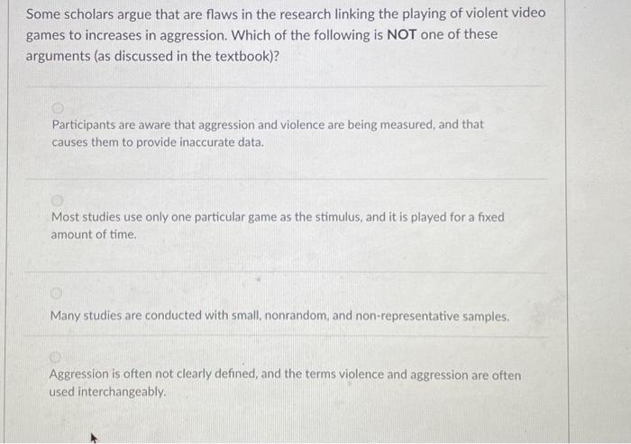 Some scholars argue that are flaws in the research | Chegg.com