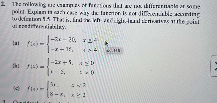 Solved The following are examples of functions that are not | Chegg.com
