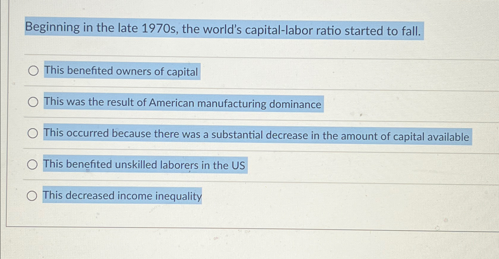 Solved Beginning in the late 1970 ﻿s, ﻿the world's | Chegg.com