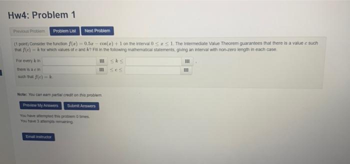 Solved Hw4: Problem 1 Previous Problem Problem List Next | Chegg.com