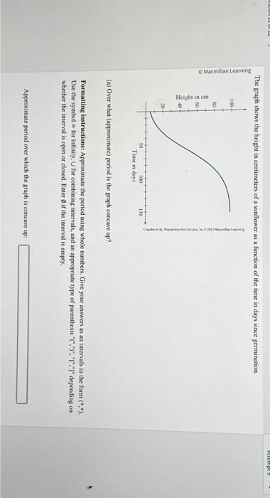 Solved The graph shows the height in centimeters of a | Chegg.com
