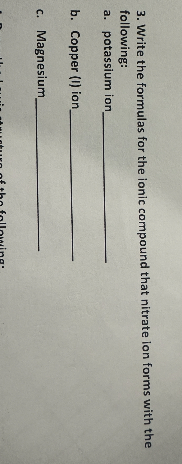 Solved Write the formulas for the ionic compound that | Chegg.com