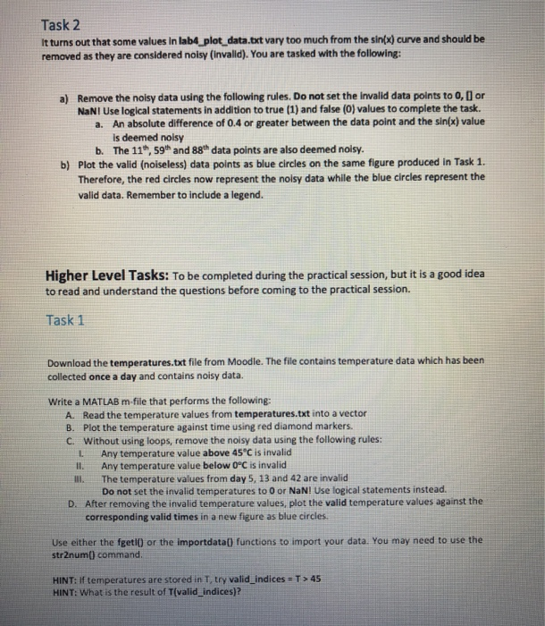 Task 2 It turns out that some values in lab4 | Chegg.com