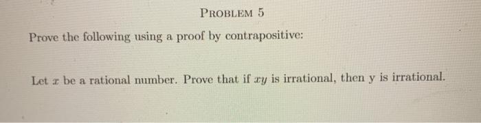 Solved PROBLEM 3 Prove the following using a direct proof. | Chegg.com