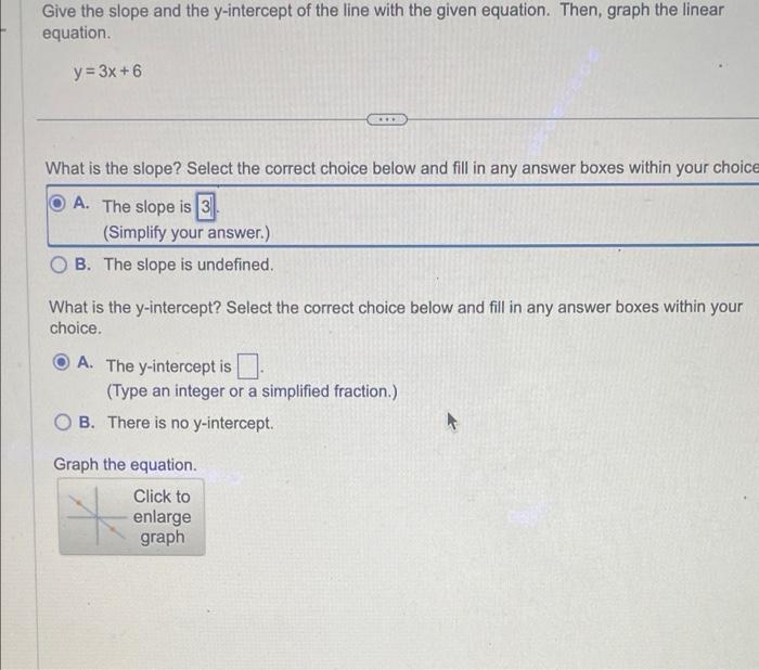 Solved Give the slope and the y-intercept of the line with | Chegg.com