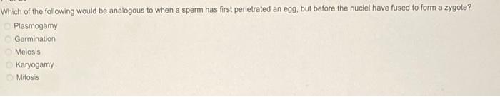 Solved Which of the following would be analogous to when a | Chegg.com
