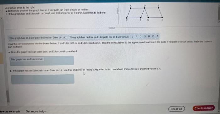 Solved A gagh is gven to the right a. Detientine whether | Chegg.com