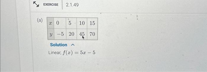 Solved For the following exercises, which of the tables | Chegg.com