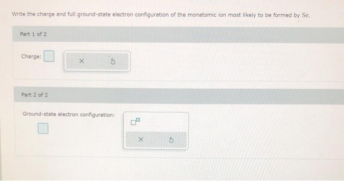 Solved Write The Charge And Full Ground State Electron