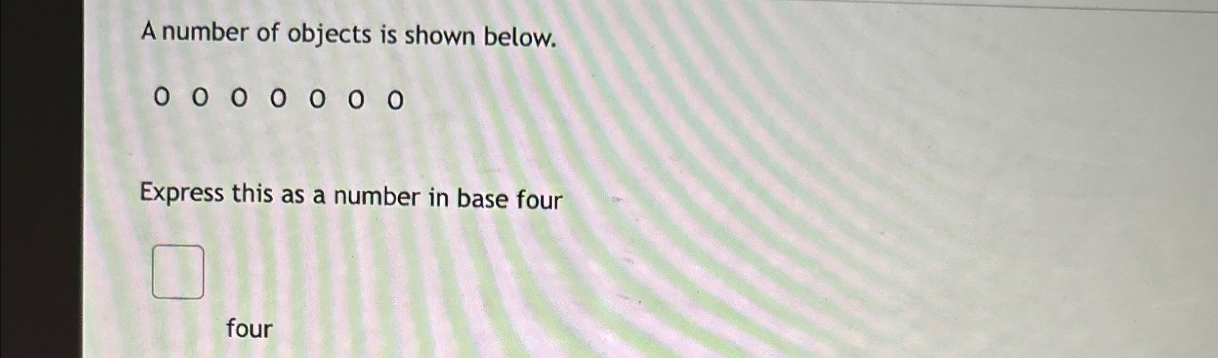 Solved A number of objects is shown below.00000000Express | Chegg.com