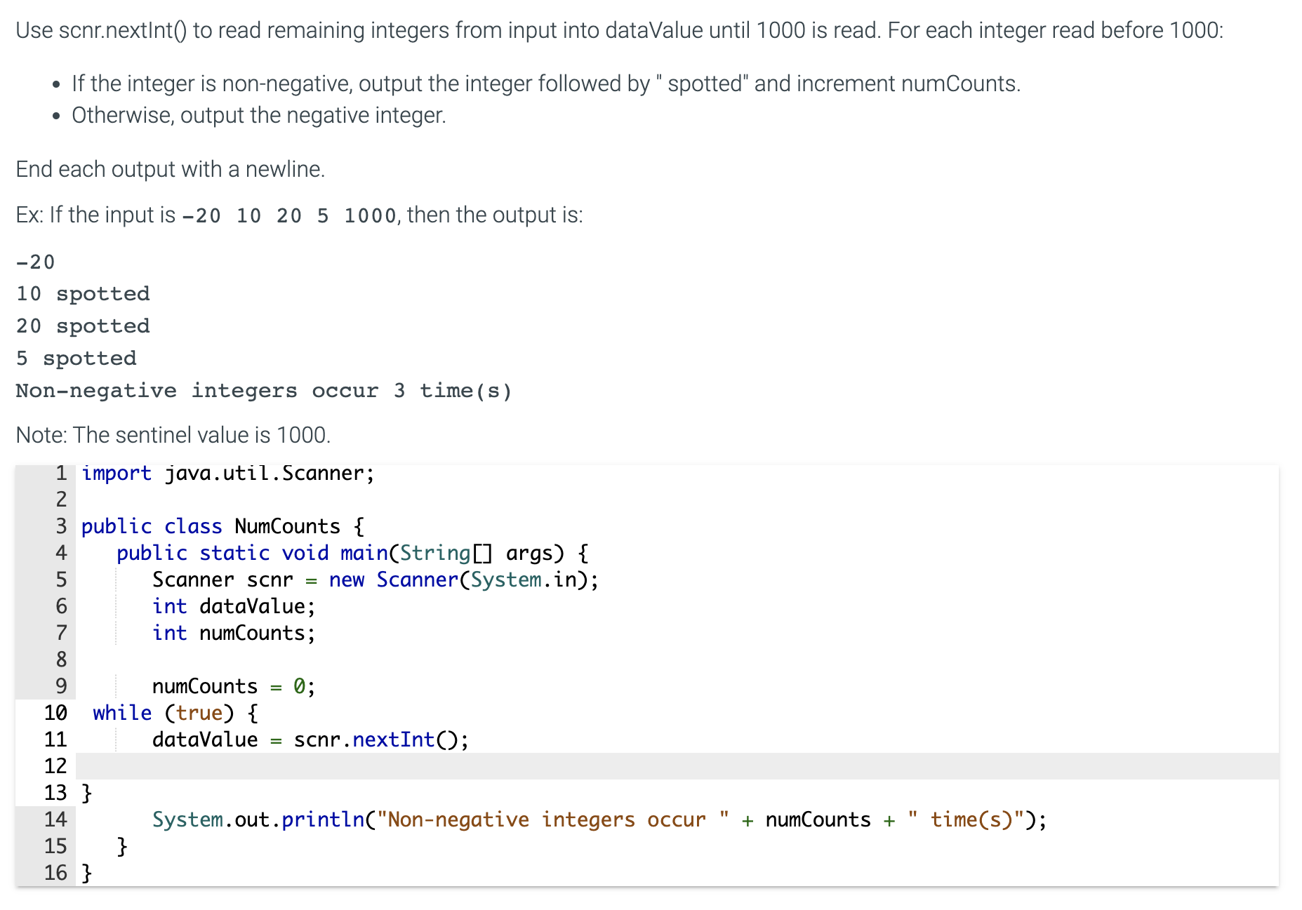 Solved Use scnr.nextInt() ﻿to read remaining integers from | Chegg.com
