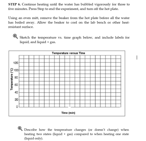Solved STEP 6. ﻿Continue heating until the water has bubbled | Chegg.com
