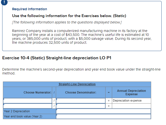 Solved Required InformationUse the following information for | Chegg.com