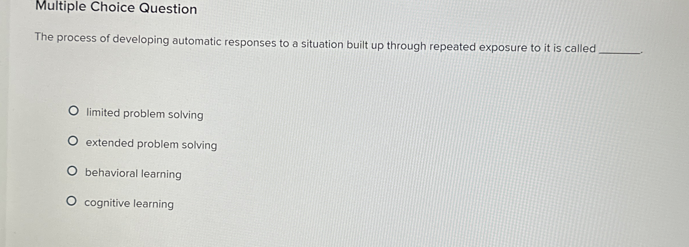 Solved Multiple Choice QuestionThe process of developing | Chegg.com