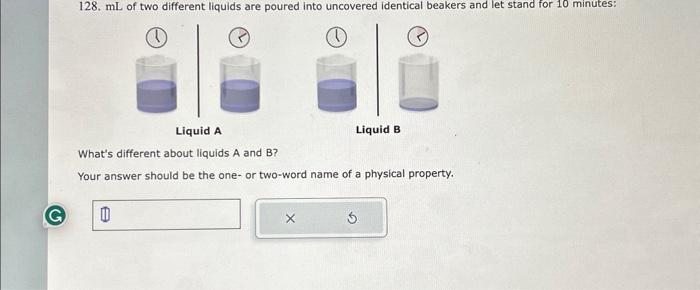 Solved What's different about liquids A and B ? Your answer | Chegg.com