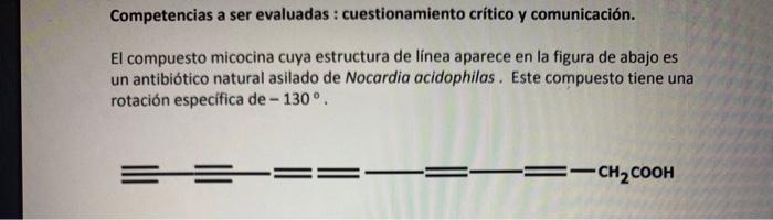 Solved The mycocine compound which its line structure | Chegg.com