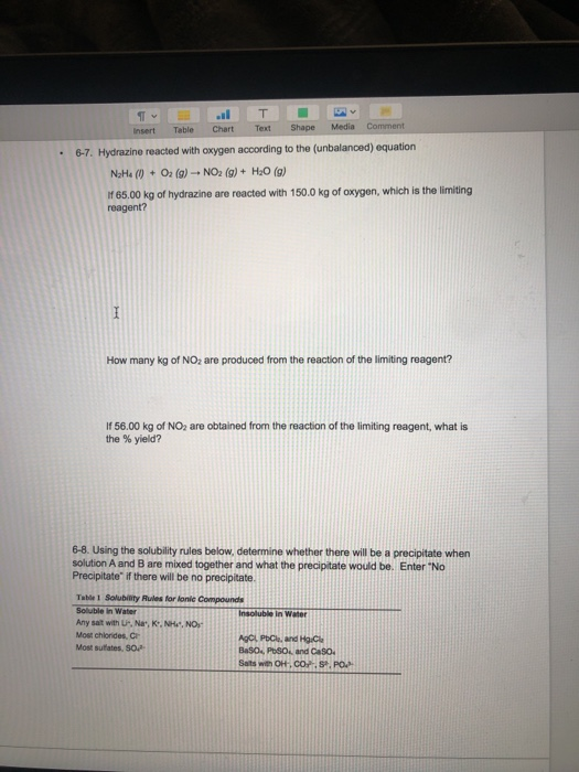 Solved Insert Table Chart Text Shape Media Comment . 6-7. | Chegg.com
