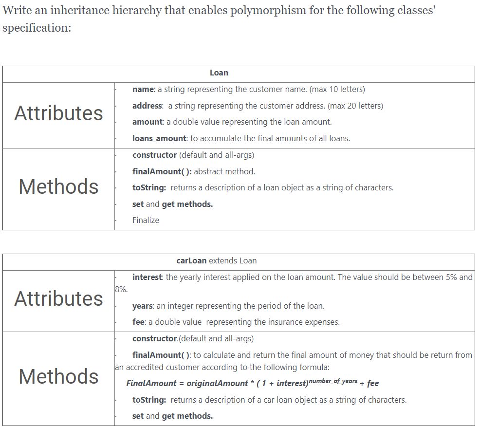 Solved Write an inheritance hierarchy that enables | Chegg.com