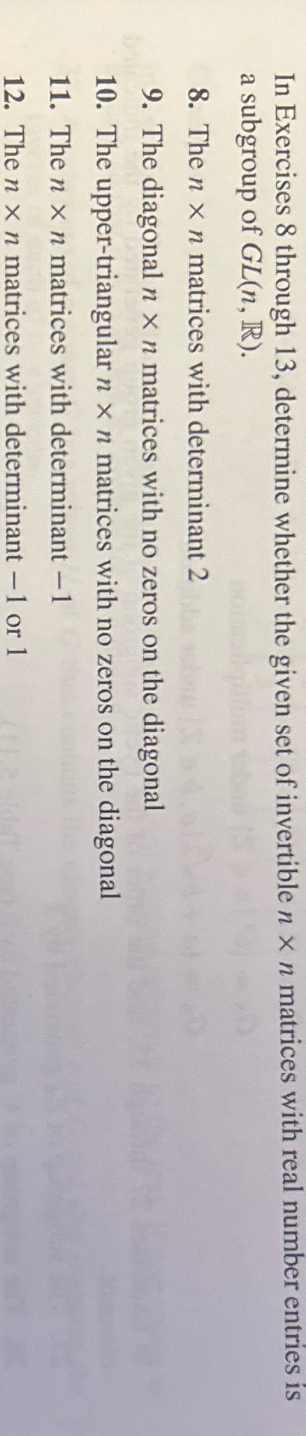 Solved In Exercises 8 ﻿through 13, ﻿determine whether the | Chegg.com