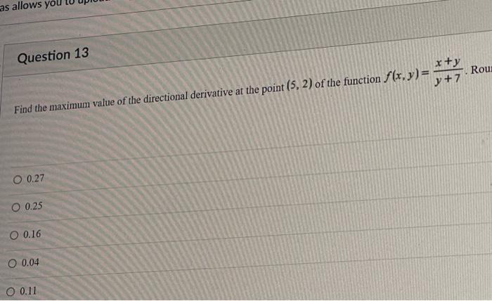 Solved Find the maximum value of the directional derivative | Chegg.com