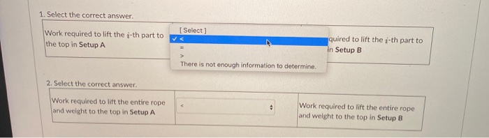 Solved The diagram shows two ropes of equal length and | Chegg.com