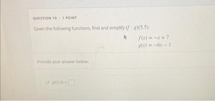 Solved Given the following functions, find and simplify | Chegg.com