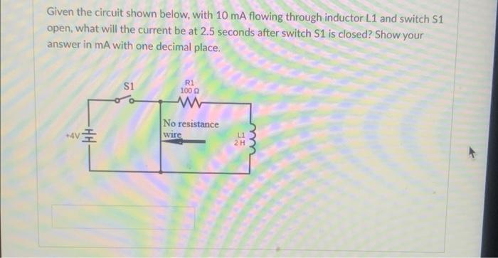Solved Given the circuit shown below, with 10 mA flowing | Chegg.com