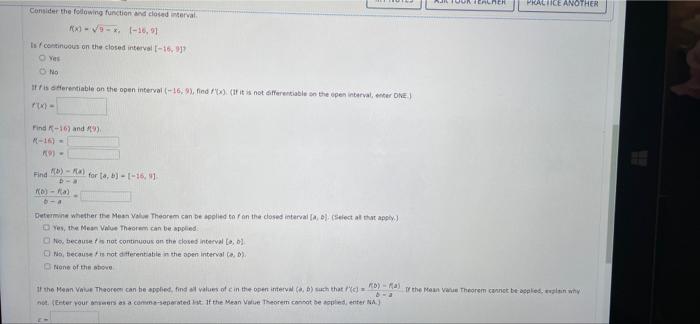 Solved PRACTICE ANOTHER Consider the following function and | Chegg.com