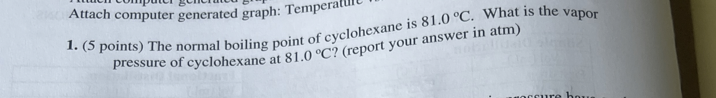 Solved The normal boiling point of cyclohexane is 81.0°C. | Chegg.com