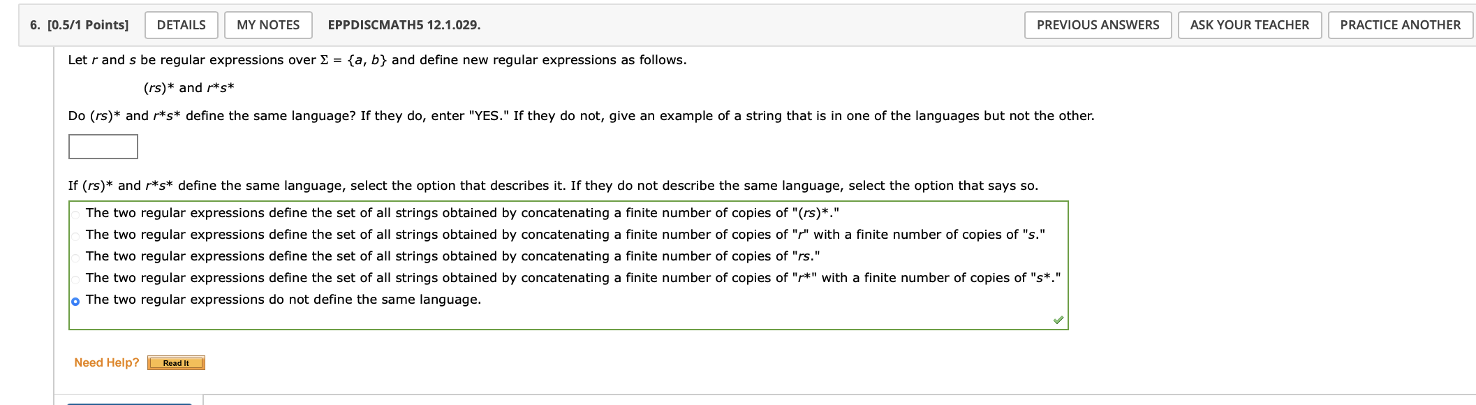 Solved Let r ﻿and s be ﻿regular expressions over Σ={a,b} | Chegg.com