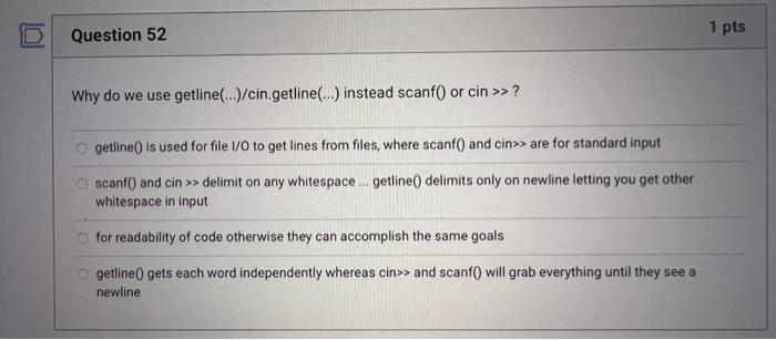 Solved Why Do We Use Getline … Cin Getline