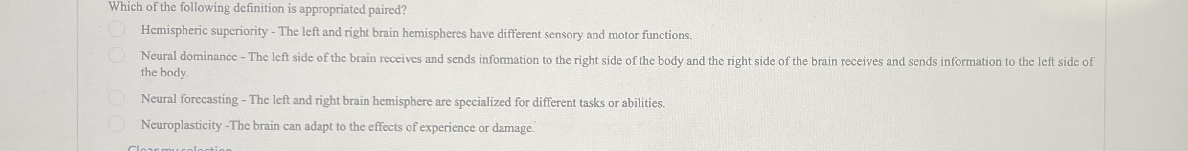 Solved Which of the following definition is appropriated | Chegg.com