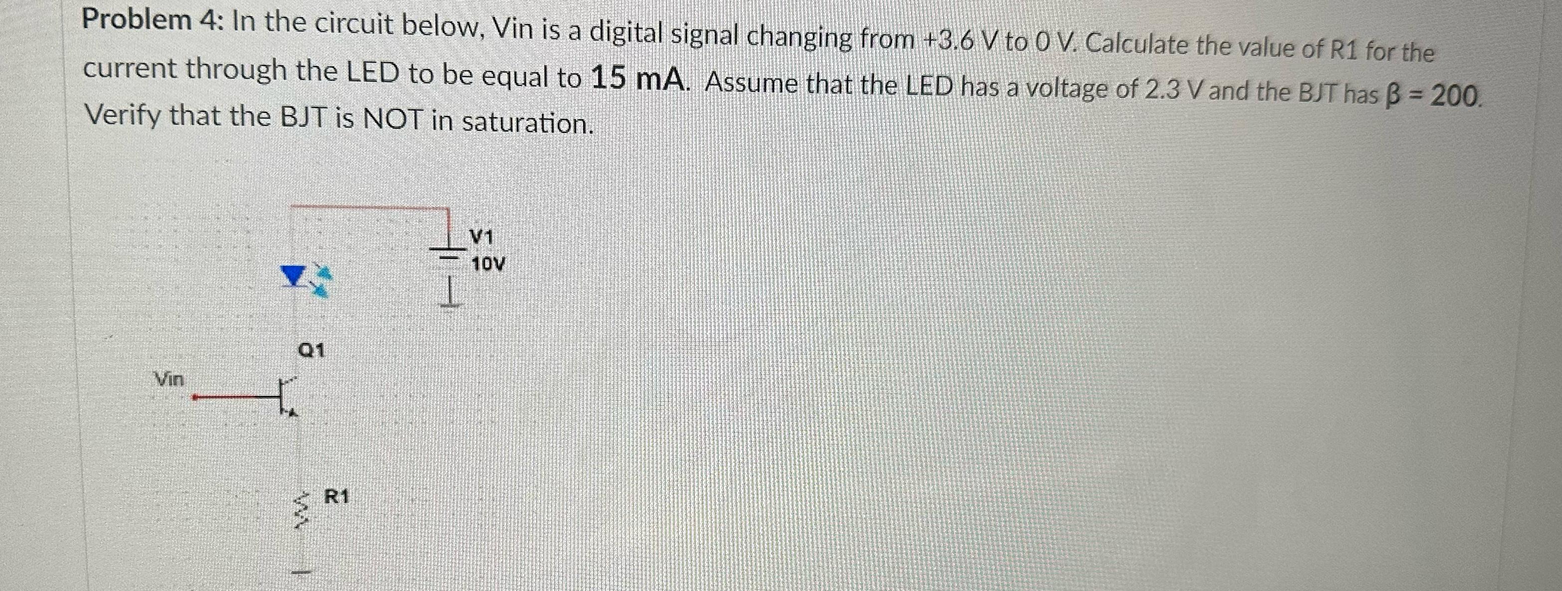 Solved Problem 4: In the circuit below, Vin is a digital | Chegg.com Solved Problem 4: In the circuit below, Vin is a digital | Chegg.com