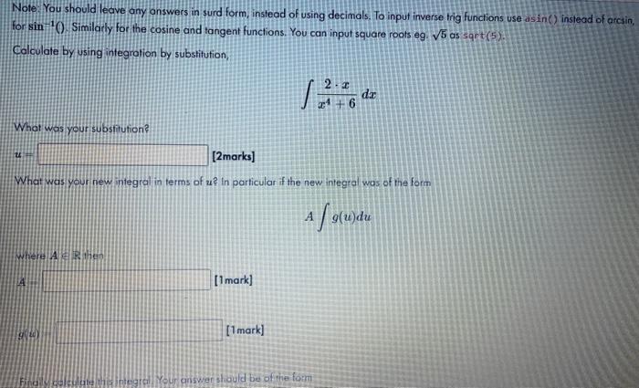 Solved Note. You should leave any answers in surd form, | Chegg.com