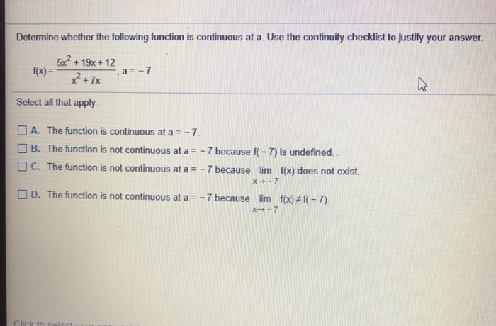 Solved Determine whether the following function is | Chegg.com