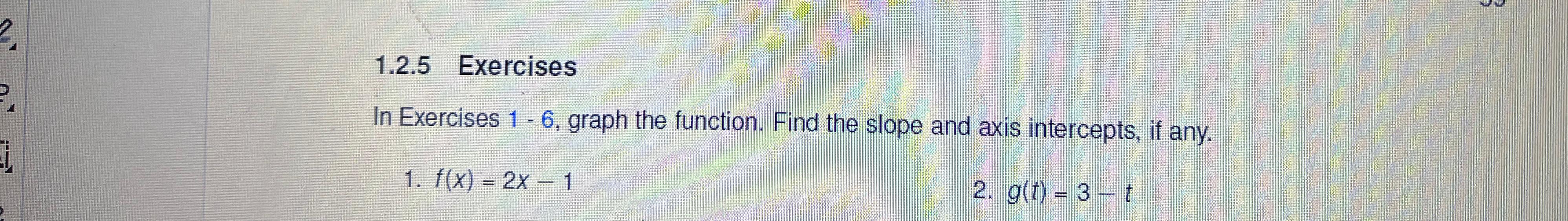 Solved In Exercises1 , ﻿graph the function. Find the slope | Chegg.com