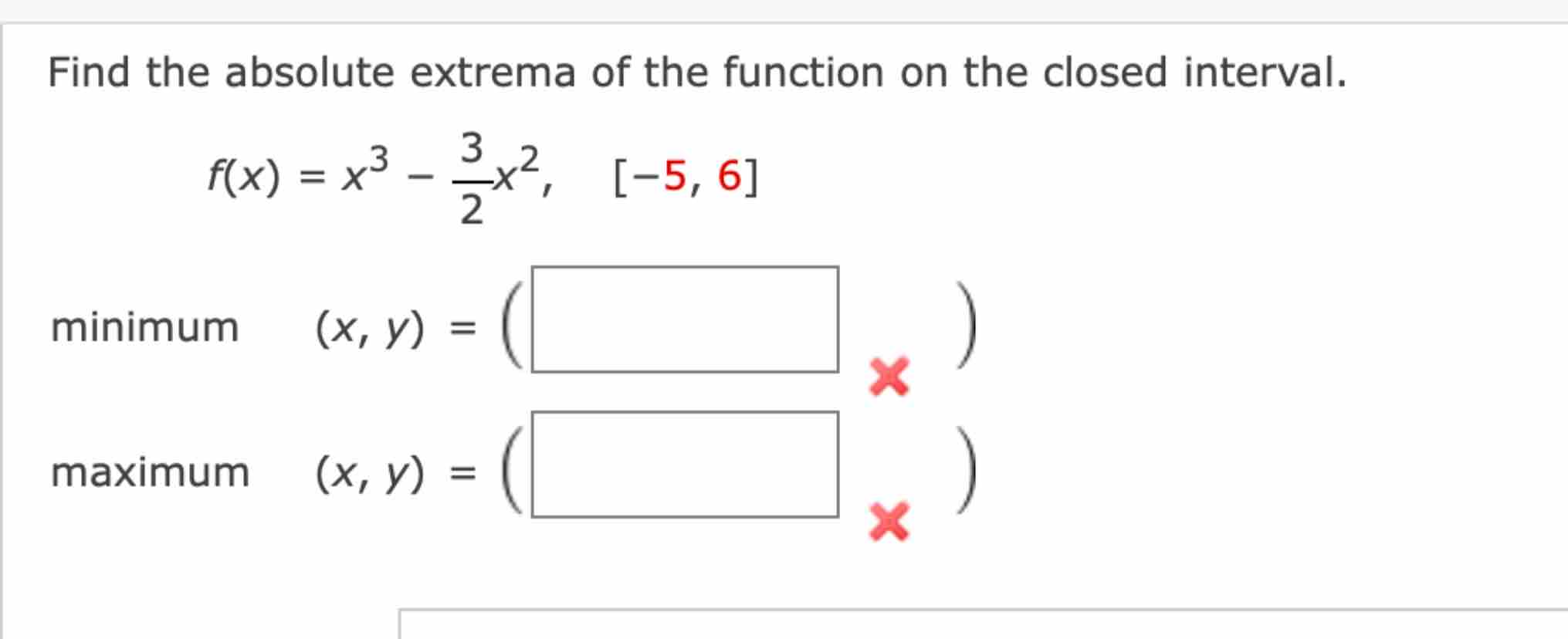 Solved Find the absolute extrema of the function on the | Chegg.com