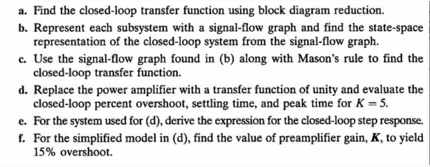 Solved a. ﻿Find the closed-loop transfer function using | Chegg.com