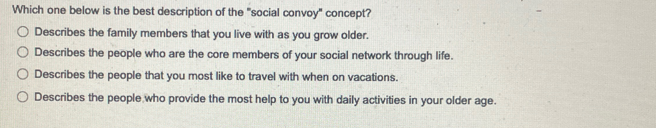 Solved Which one below is the best description of the | Chegg.com