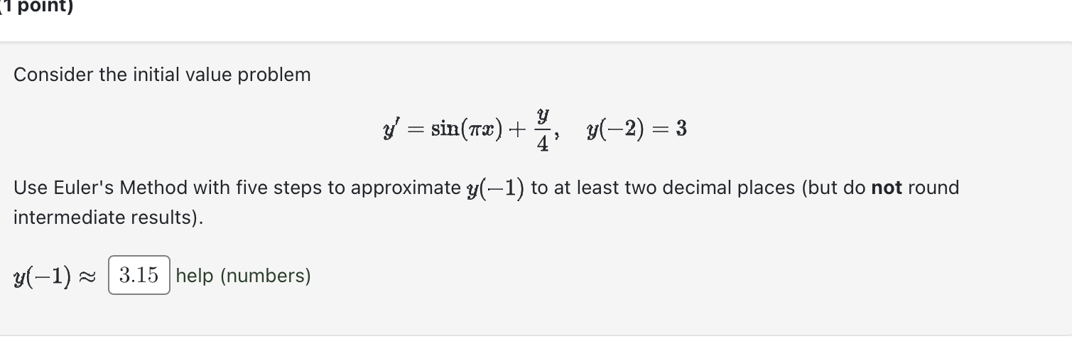 Solved Consider the initial value | Chegg.com