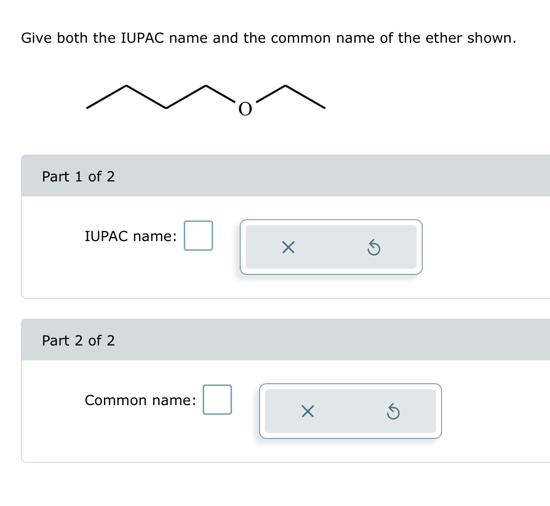 Solved Give both the IUPAC name and the common name of the | Chegg.com