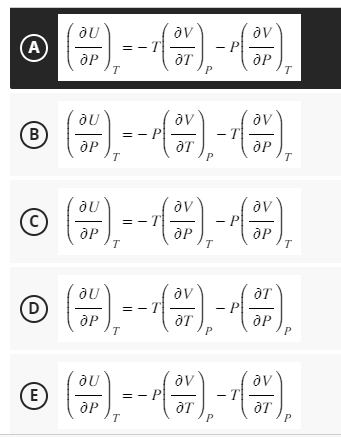 Solved Starting from:dU = ﻿TdS - ﻿PdV,Divide this equation | Chegg.com