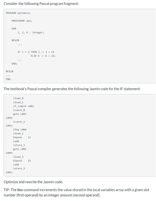 Consider the following Pascal program fragment: | Chegg.com