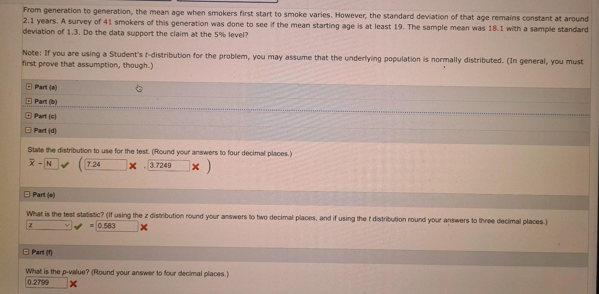 Solved From generation to generation, the mean age when | Chegg.com