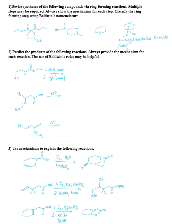 Solved I need the drawing on paper.Task 1: Devise syntheses | Chegg.com