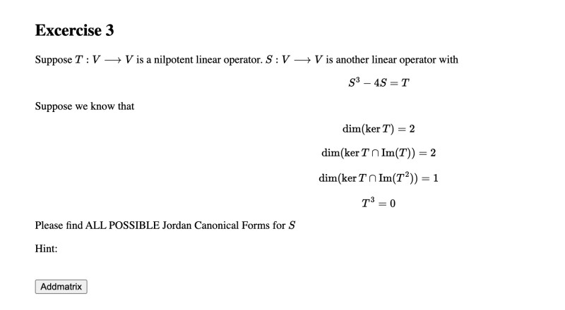 Excercise 3 Suppose T: VV is a nilpotent linear | Chegg.com